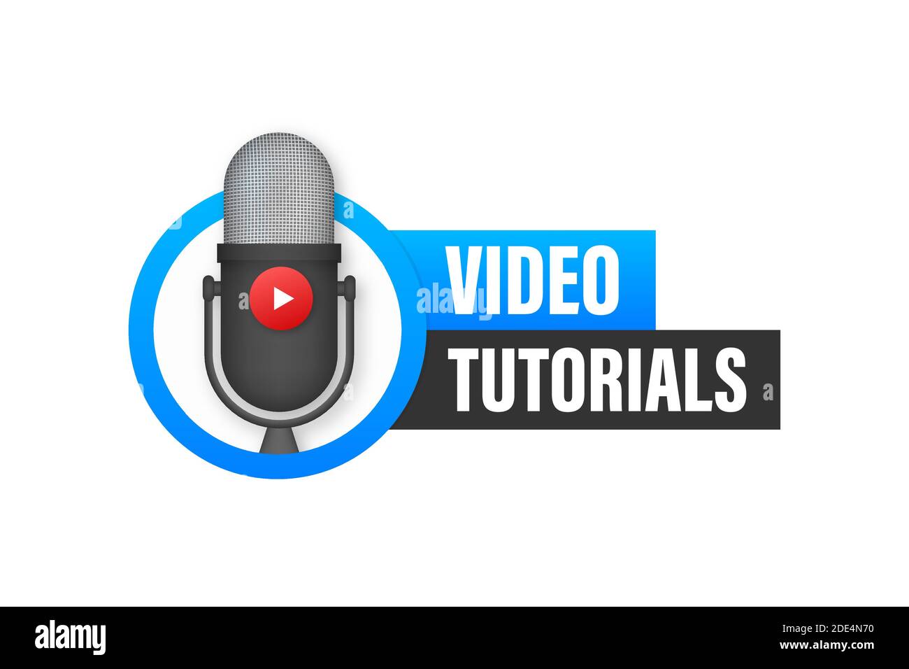 Video tutorials icon concept. Study and learning background, distance education and knowledge ...