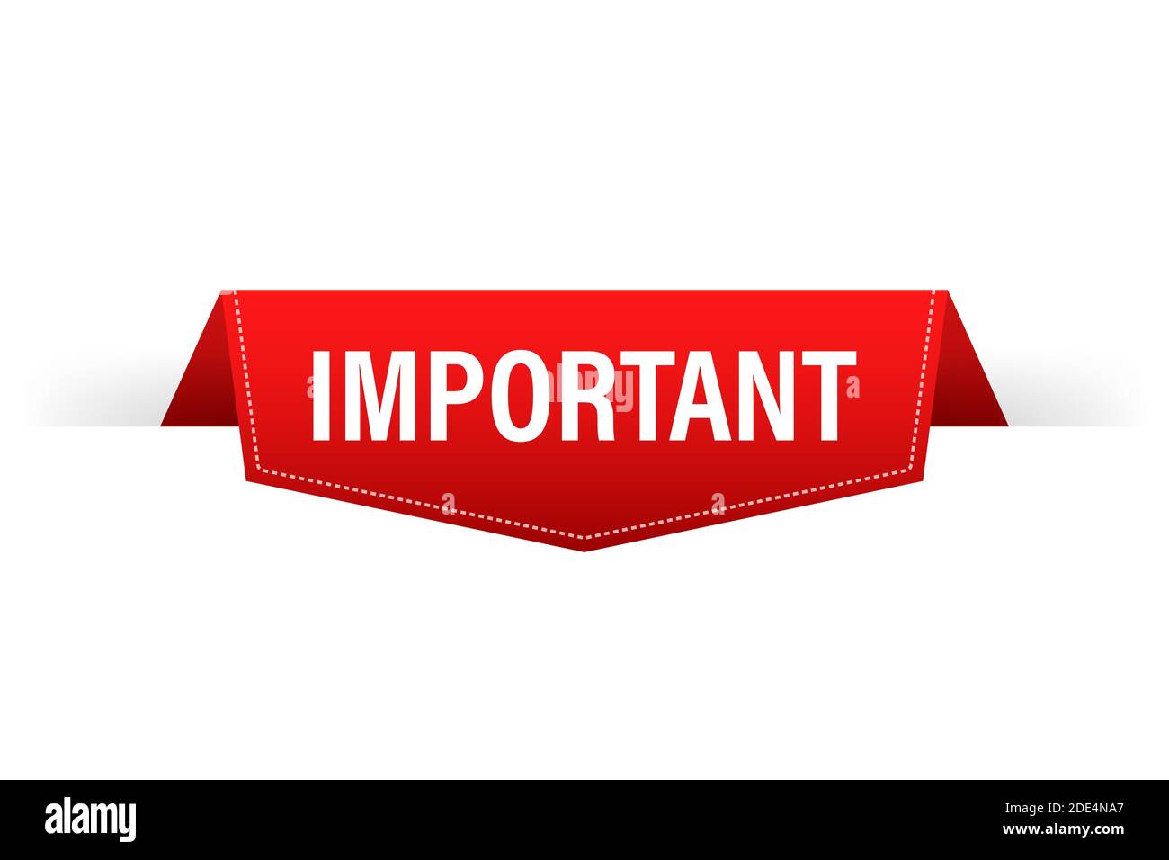 Important Red Label. Red Web Ribbon. Vector stock illustration Stock ...