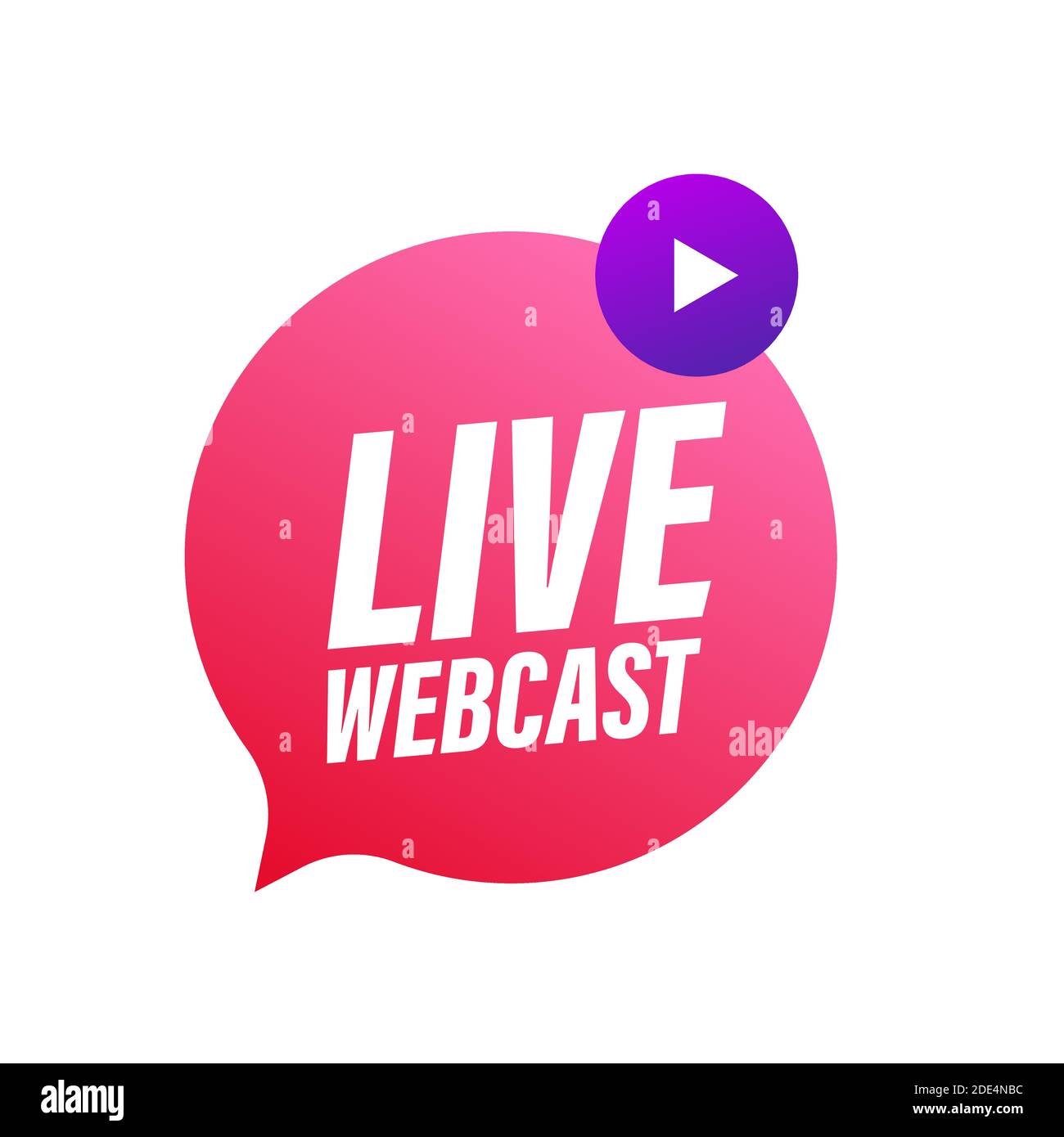 Live Webcast Button, icon, emblem, label. Vector stock illustration ...