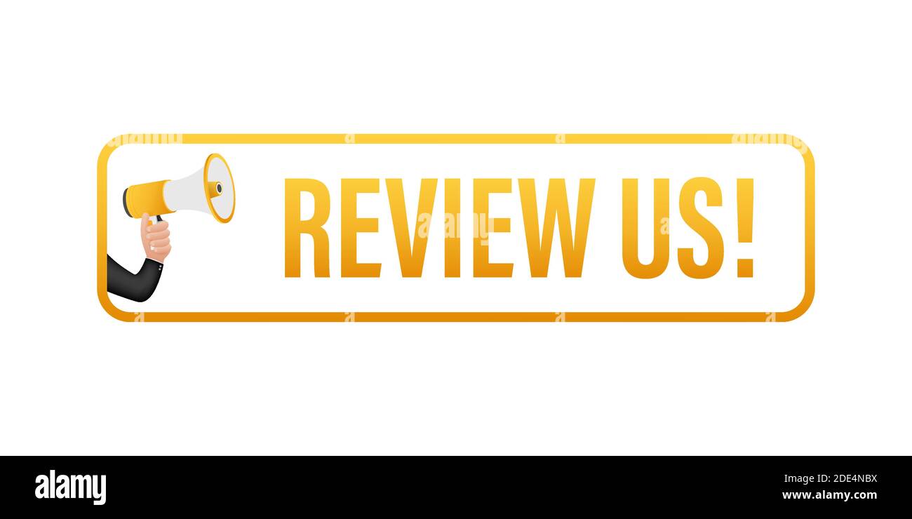 Review us. User rating concept. Review and rate us stars. Business ...
