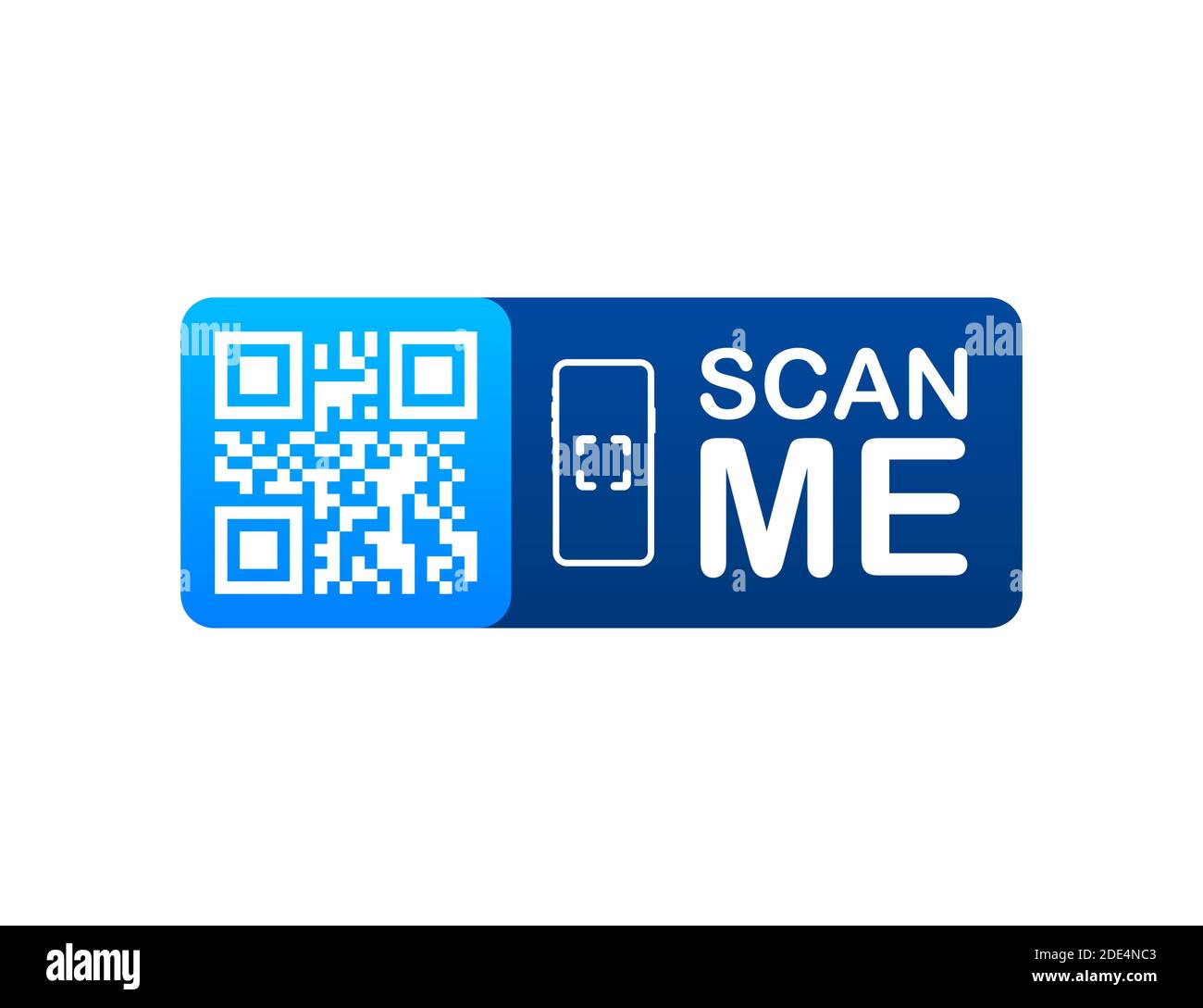 QR code for smartphone. Inscription scan me with smartphone icon. Qr ...