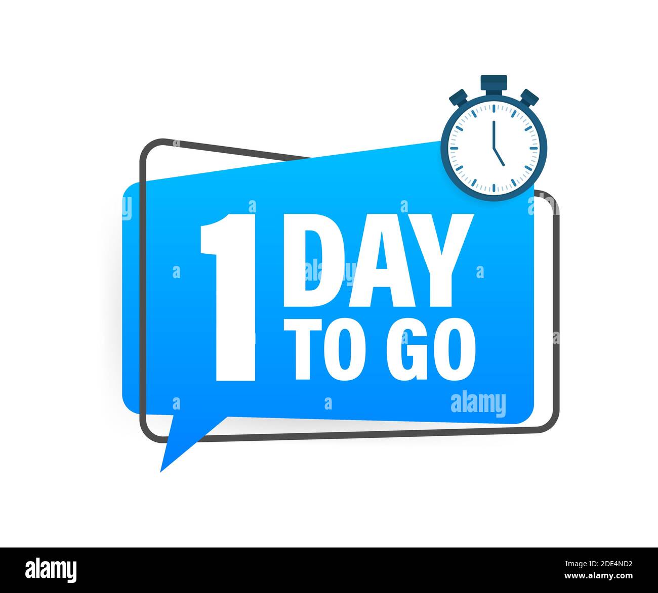 1 Day to go. Countdown timer. Clock icon. Time icon. Count time sale ...