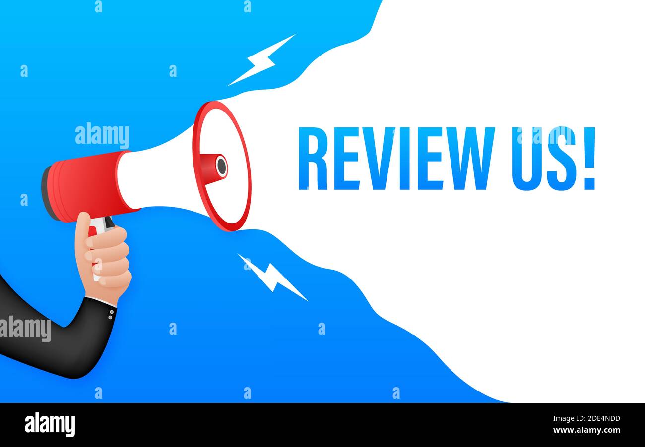 Review us. User rating concept. Review and rate us stars. Business ...