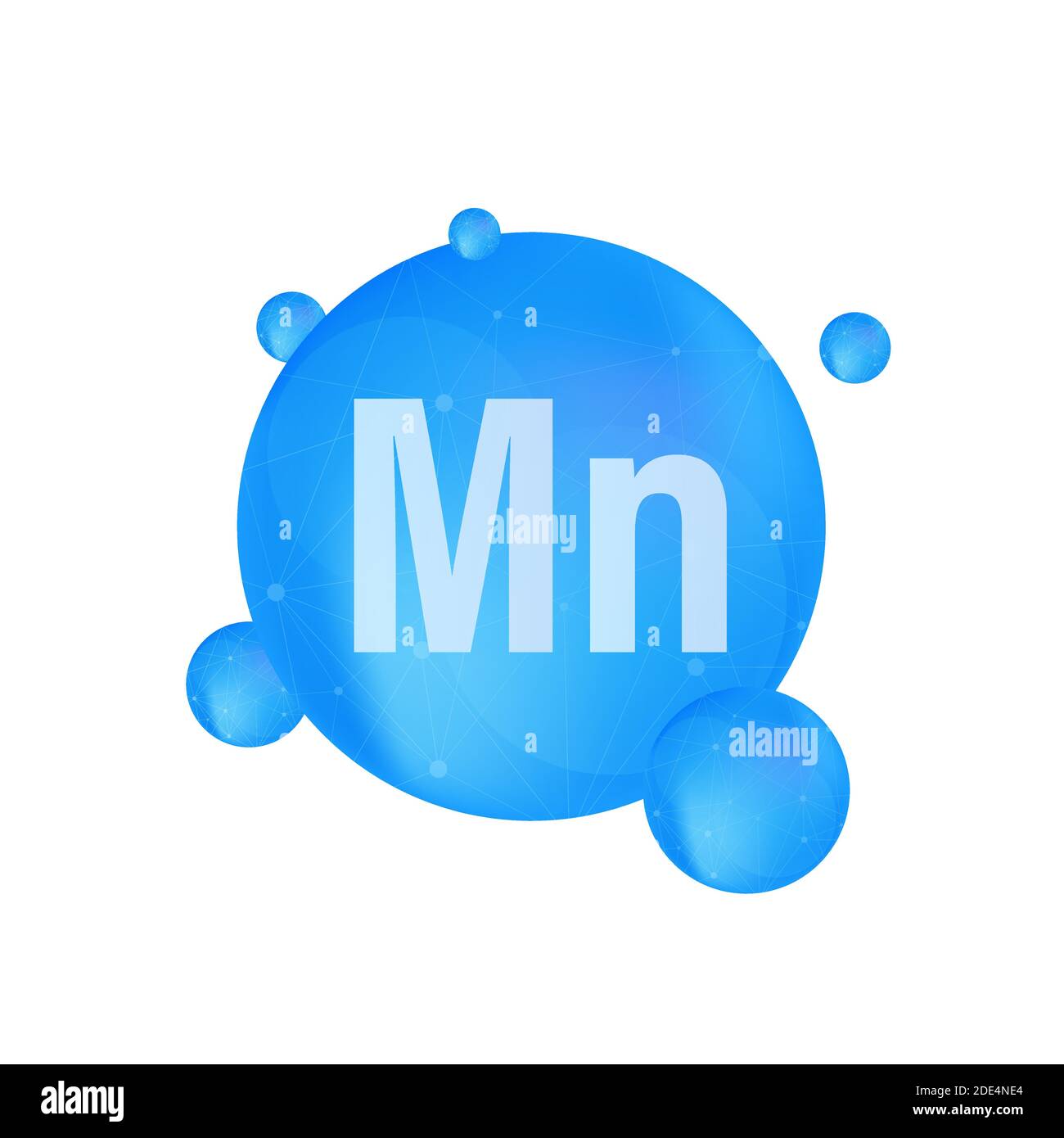 Mn mineral for medical design. Mineral blue pill icon. Vector stock ...