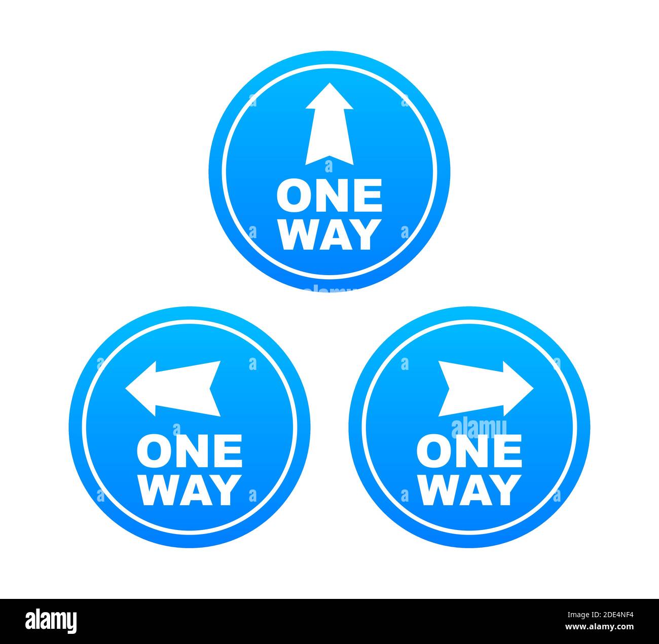 One way. Black icon on white backdrop. Safety concept. Arrow icon ...