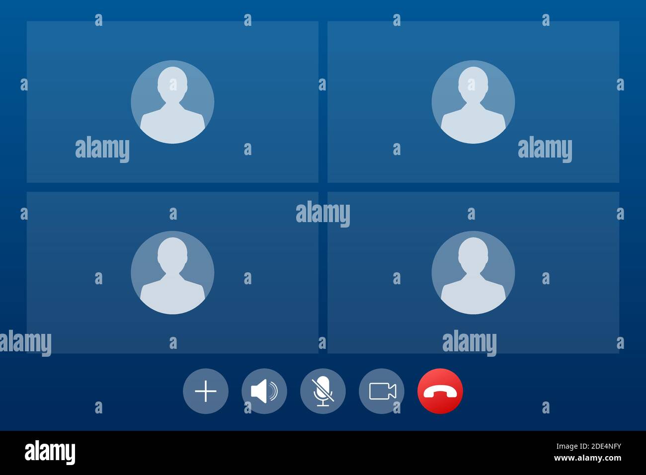Incoming video call on laptop. Laptop with incoming call, man profile ...