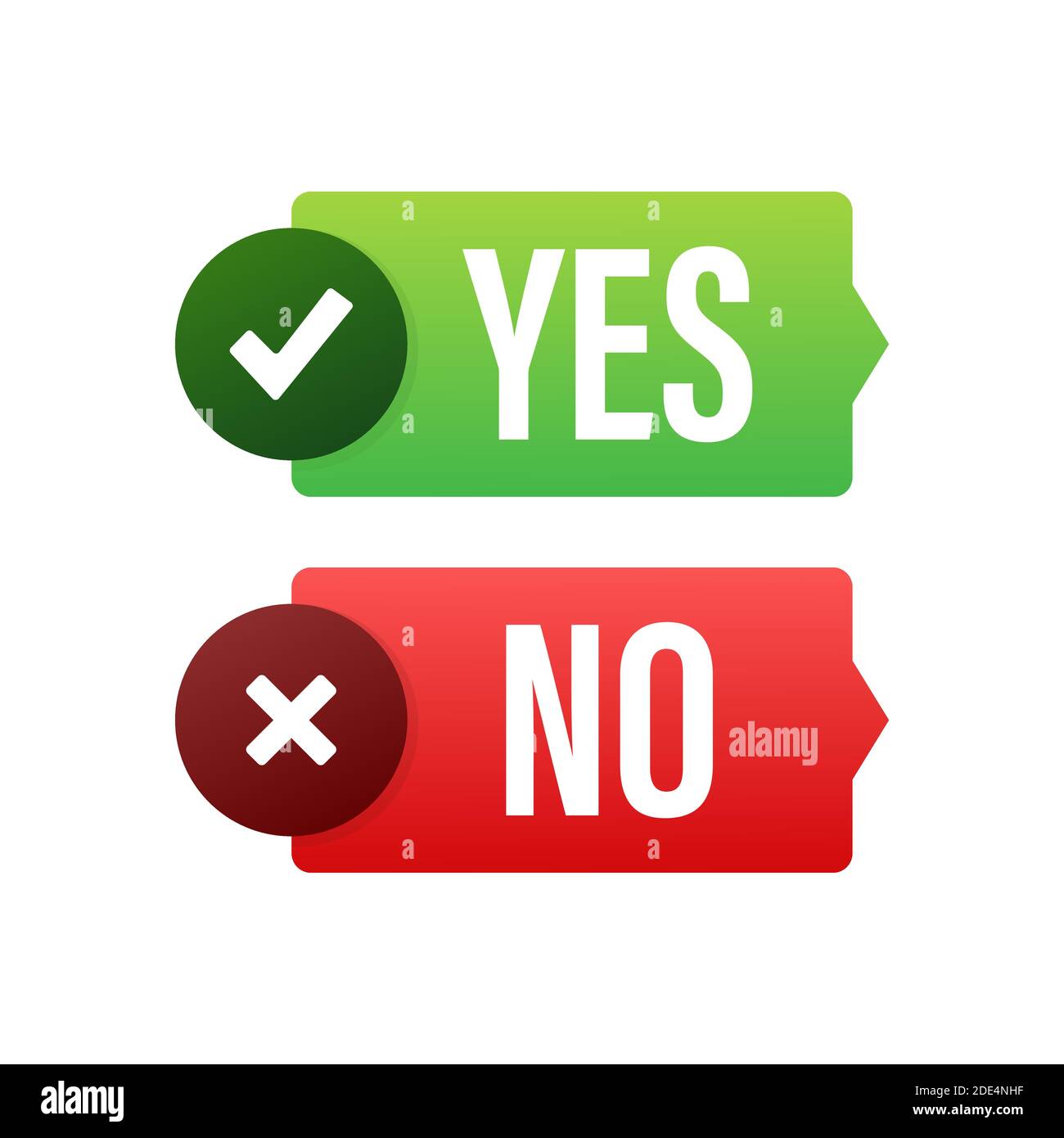 Yes and No button. Feedback concept. Positive feedback concept. Choice ...