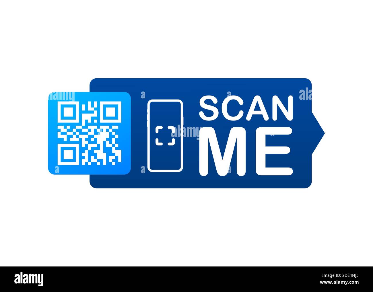 QR code for smartphone. Inscription scan me with smartphone icon. Qr ...