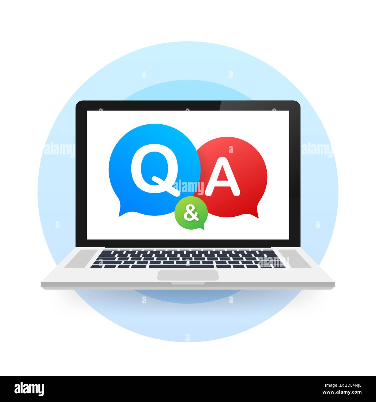 Question and Answer Bubble Chat on white background. Vector stock ...
