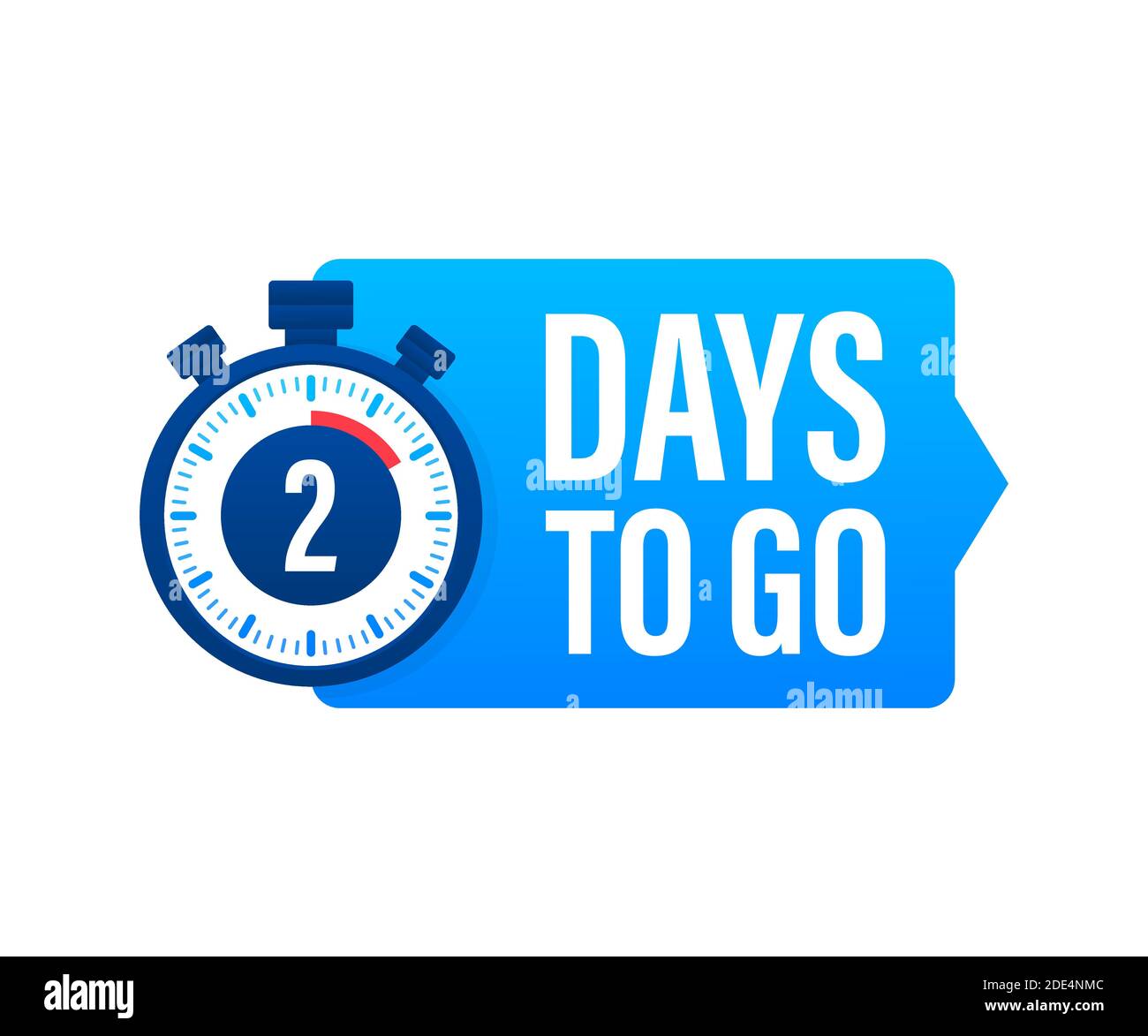 2 Days to go. Countdown timer. Clock icon. Time icon. Count time sale. Vector stock illustration ...