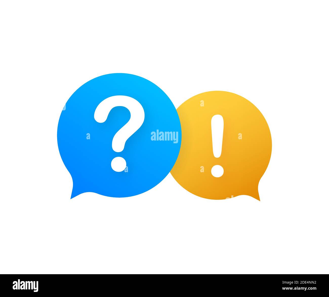 Question and Answer Bubble Chat on white background. Vector stock ...