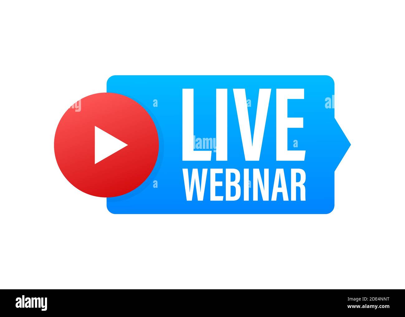 Live Webinar Button, icon, stamp, logo. Vector illustration Stock ...