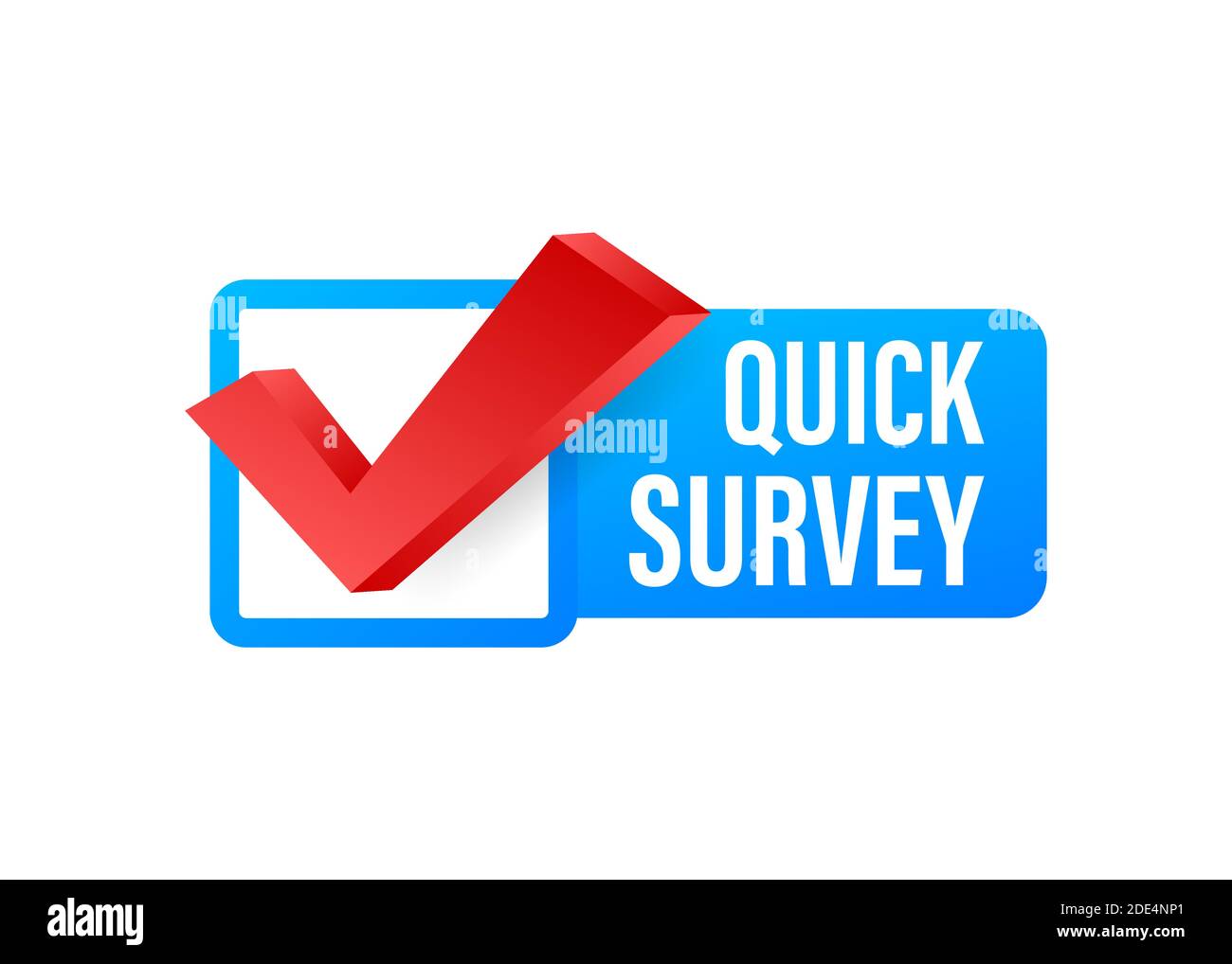 Quick survey Button, icon, emblem, label. Vector stock illustration ...