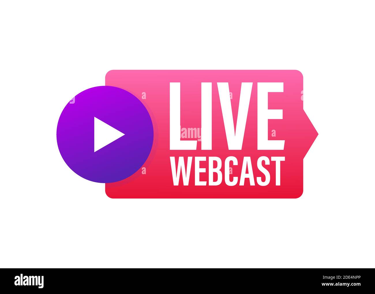 Live Webcast Button, icon, emblem, label. Vector stock illustration ...