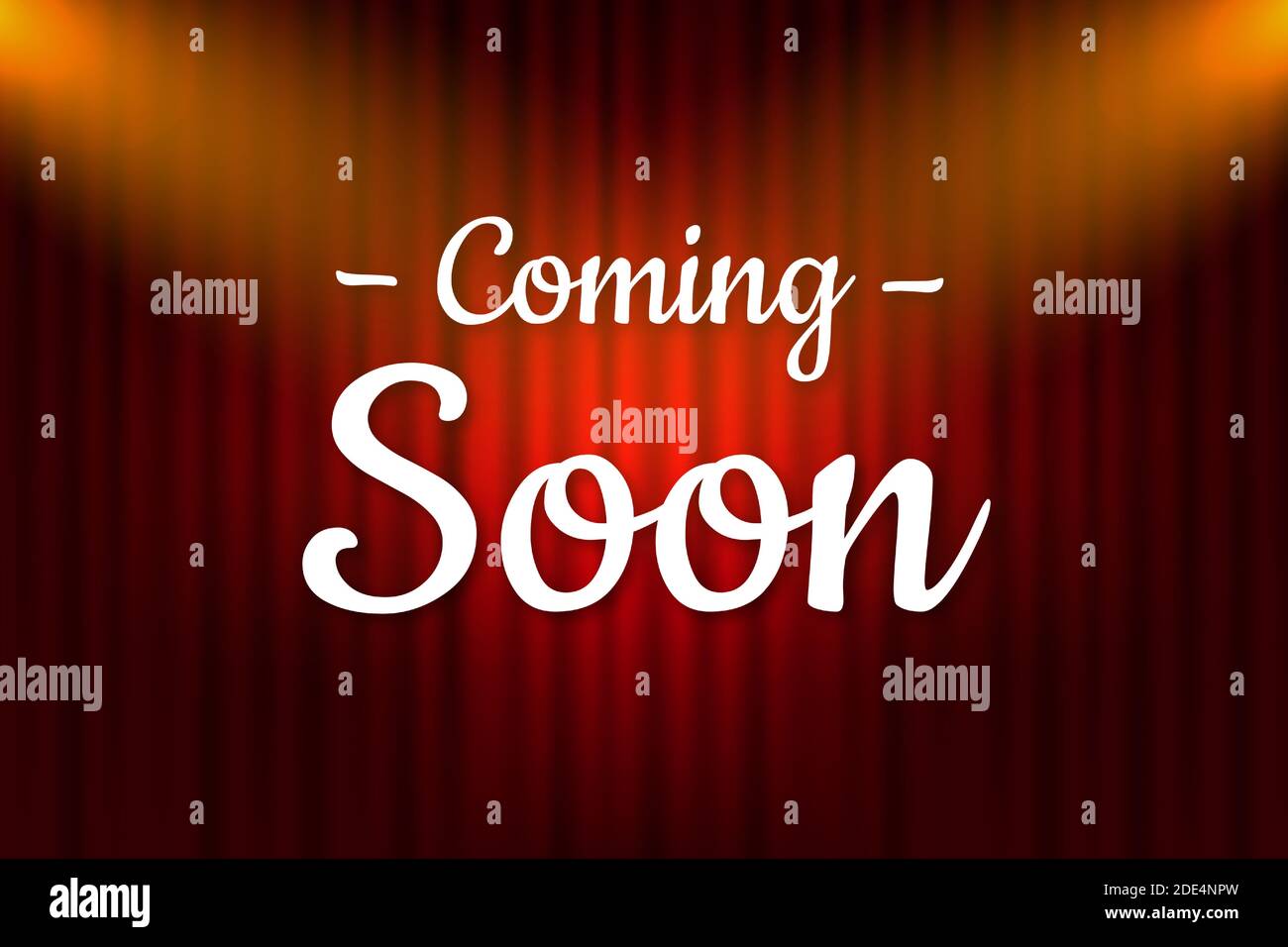 Light effect. Realistic coming soon for banner design. Banner sale ...