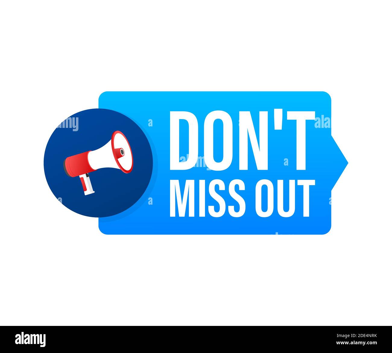 Hand Holding Megaphone Dont Miss Out Vector Stock Illustration Stock