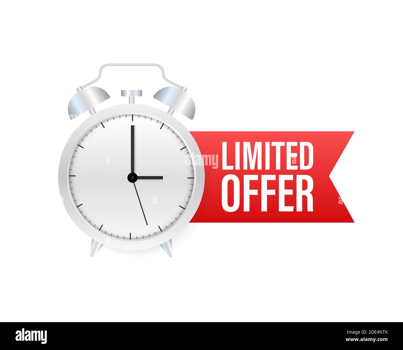 Limited Offer Labels. Alarm clock countdown logo. Limited time offer ...