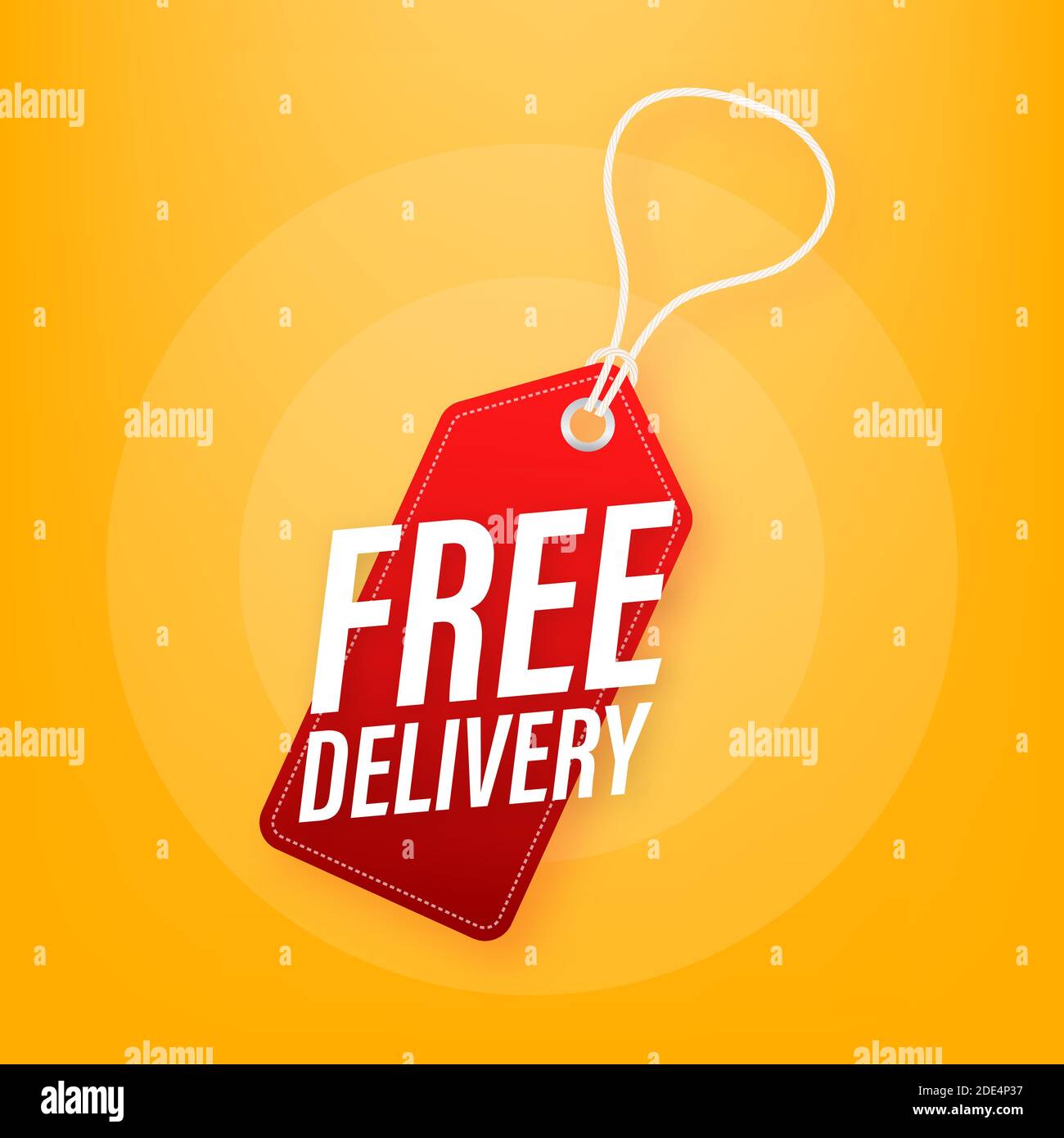 Free delivery. Badge with truck. Price tag. Vector stock illustrtaion ...