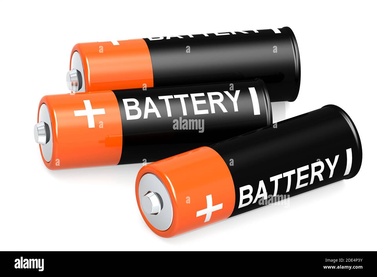 Double A battery isolated on white background, 3d rendering Stock Photo ...