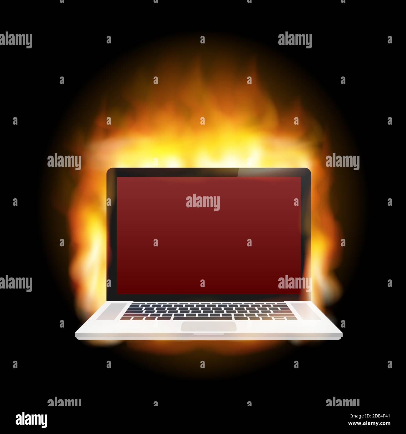 Destroyed laptop Stock Vector Images - Alamy