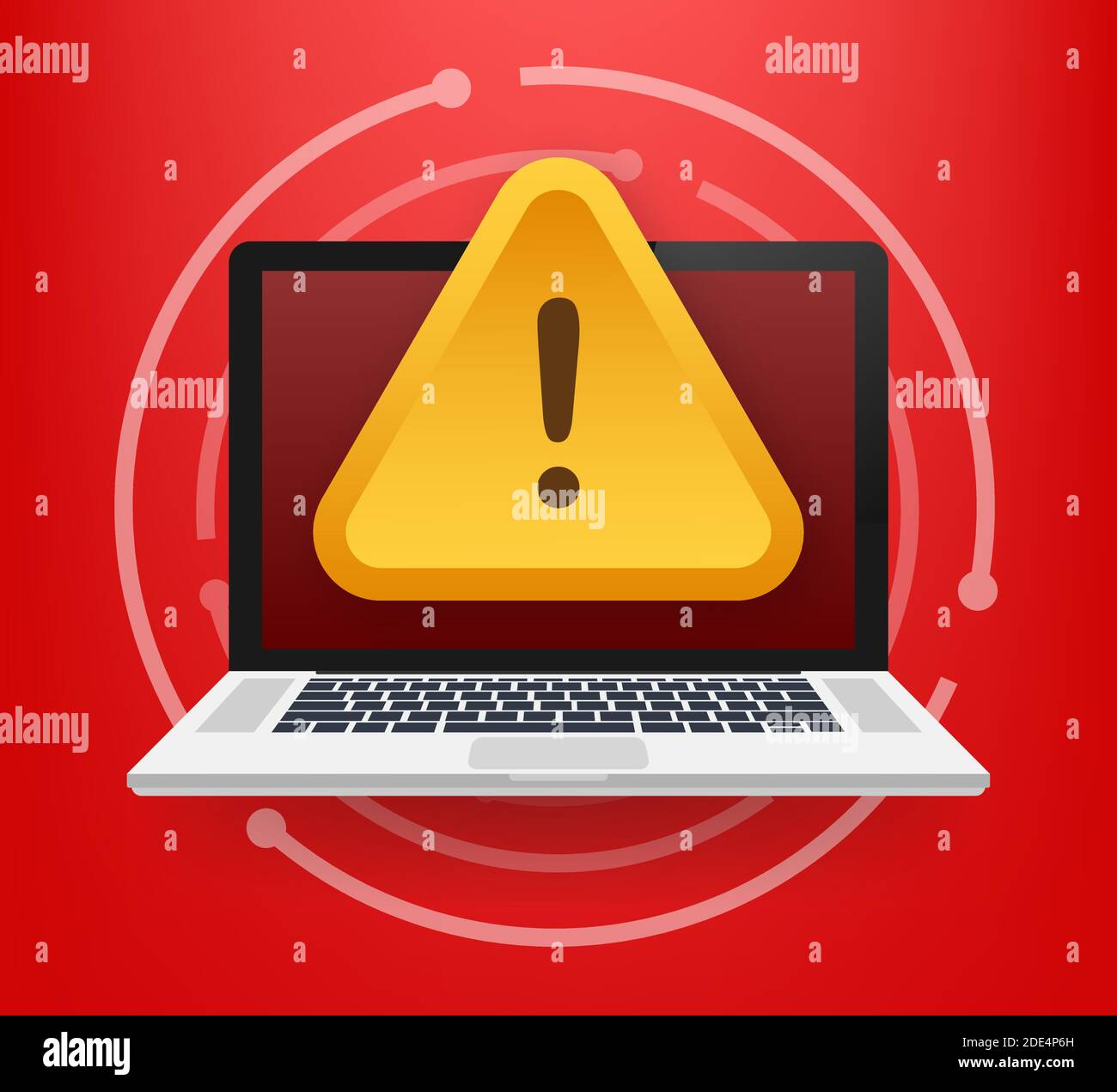 Scam alert. Hacker attack and web security vector concept, phishing ...