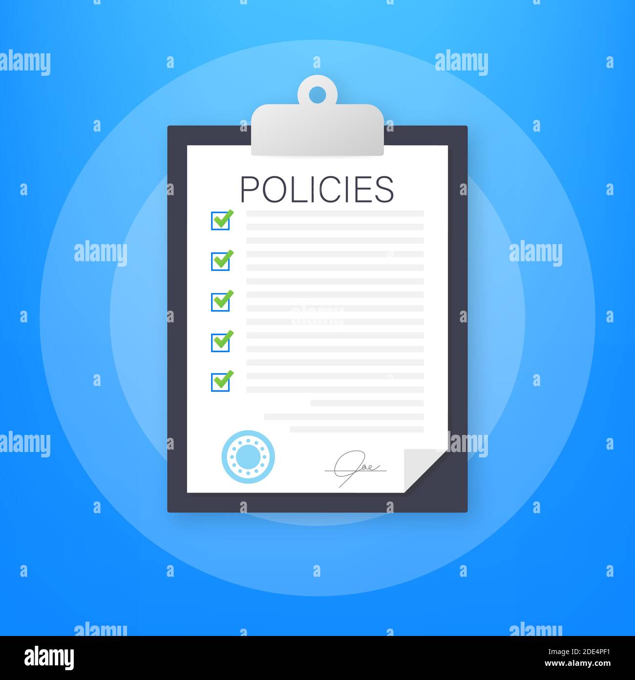 Policies in flat style. Checklist icon. Corporate document. Corporate ... Policies in flat style. Checklist icon. Corporate document. Corporate ...