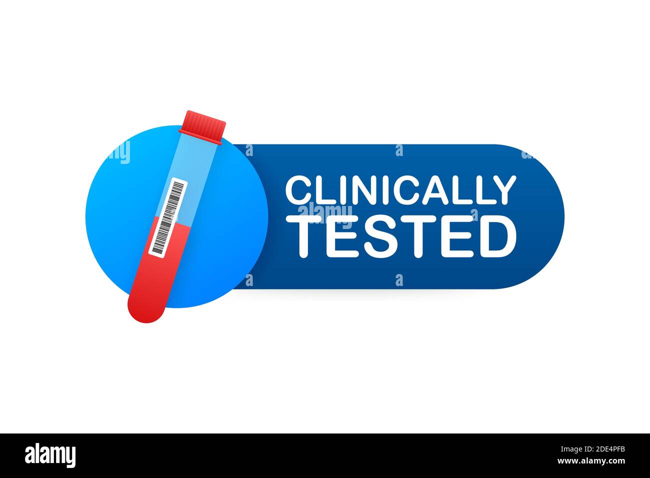 Clinically tested sign. Lab tested sign. Check mark and laboratory ...