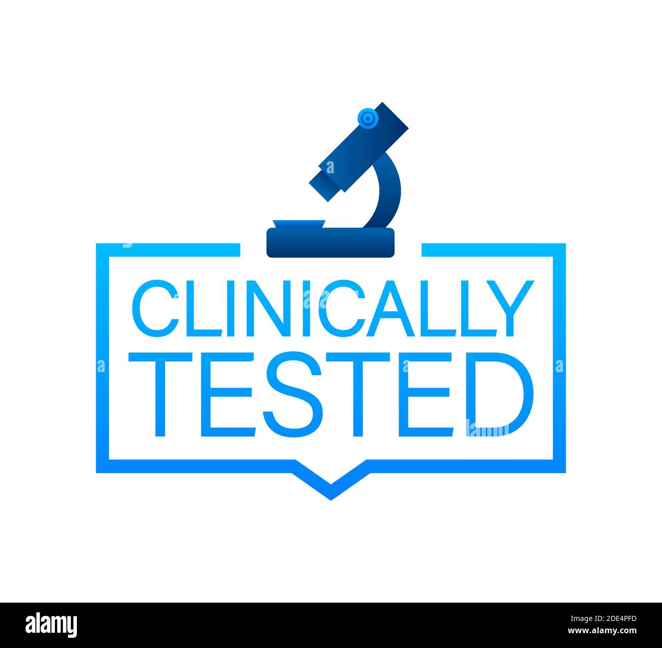 Clinically tested sign. Lab tested sign. Check mark and laboratory ...