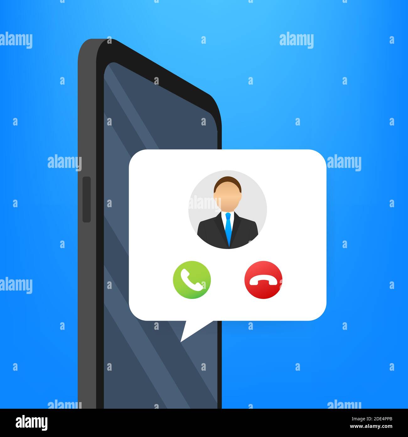 Incoming video call on laptop. Laptop with incoming call, man profile ...