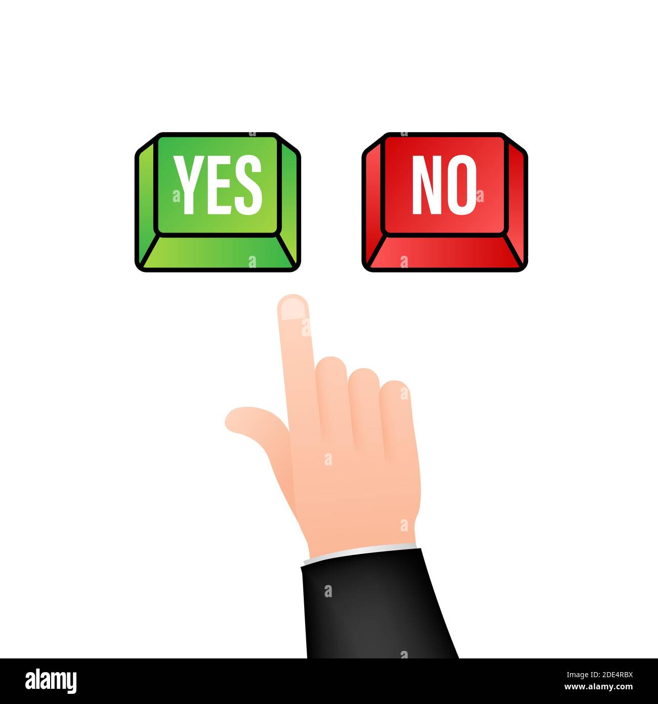 Yes and No button. Feedback concept. Positive feedback concept. Choice ...