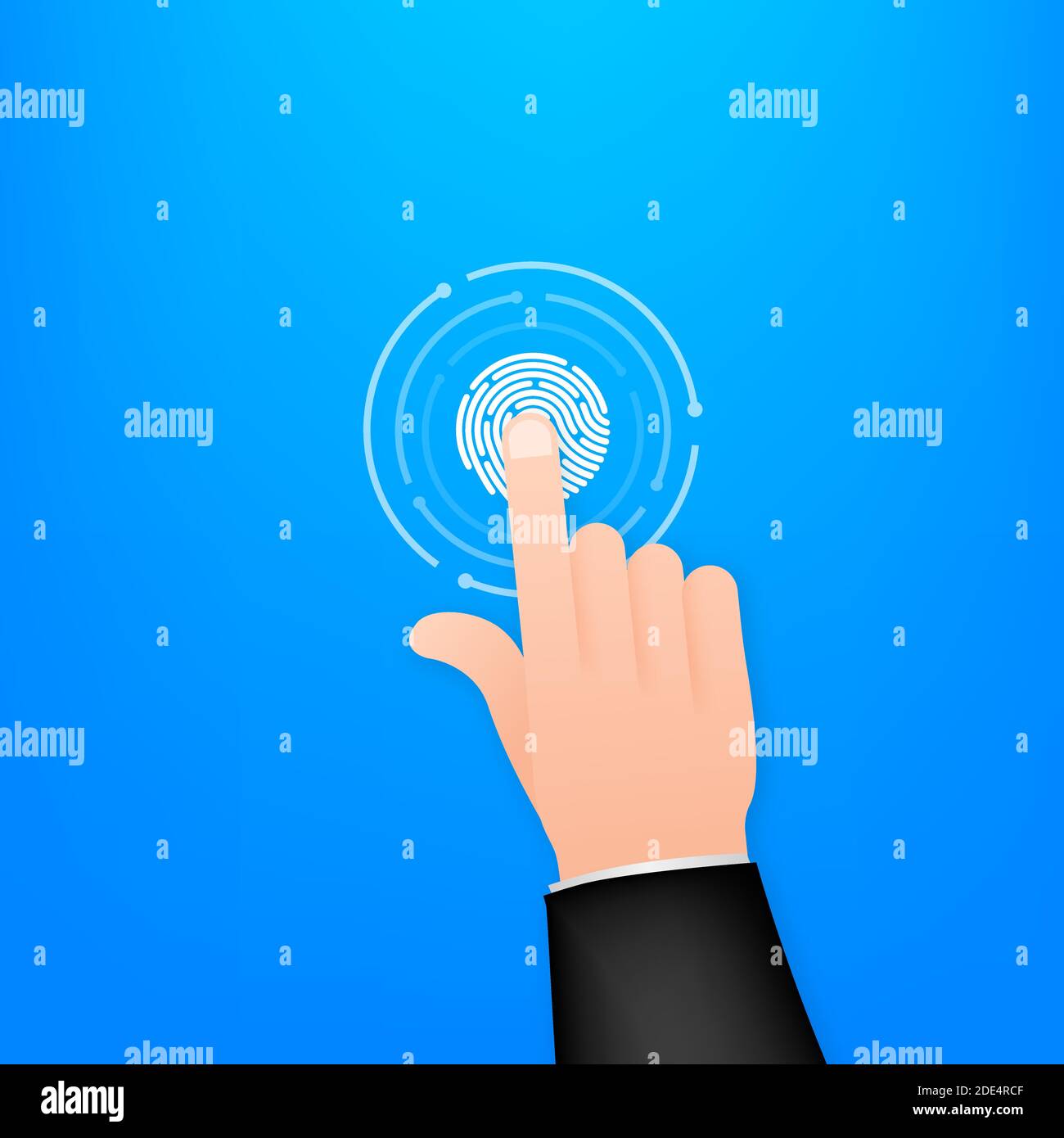 Click hand in flat style. Push touch screen. Hand cursor icon. Finger click icon. Vector stock ...