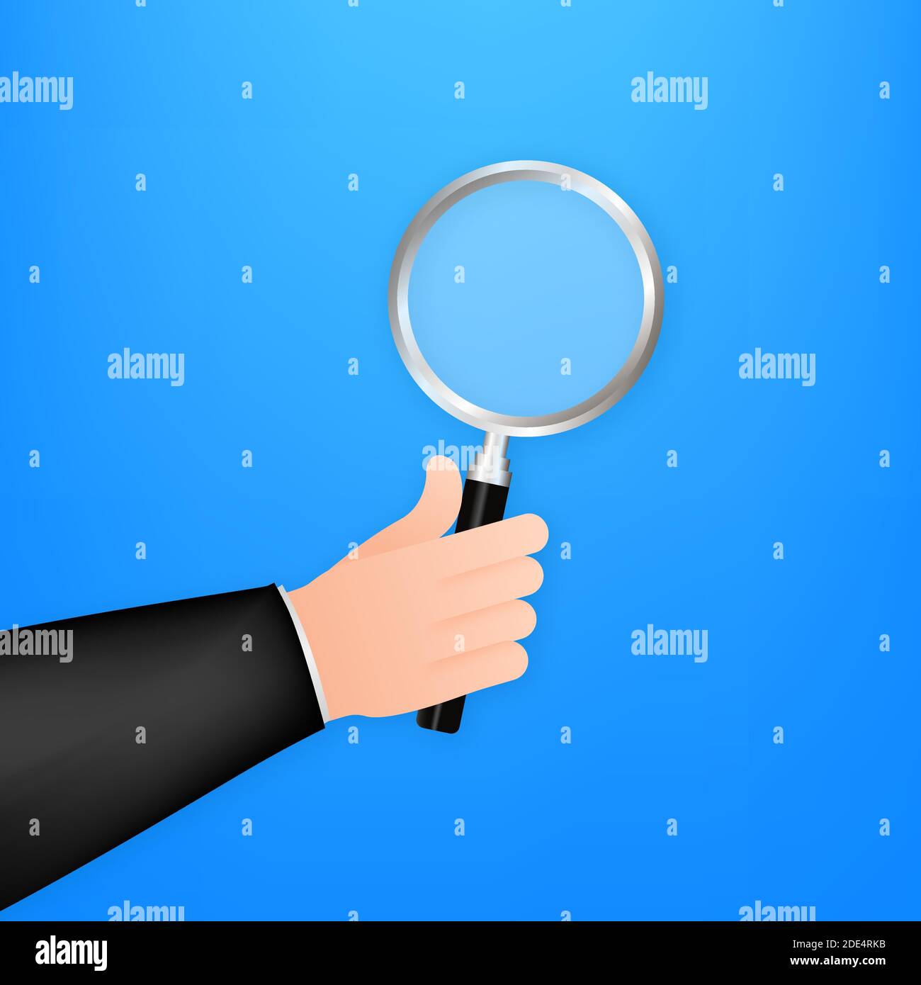 Magnifying glass hand for web background design. Magnifying glass icon ...