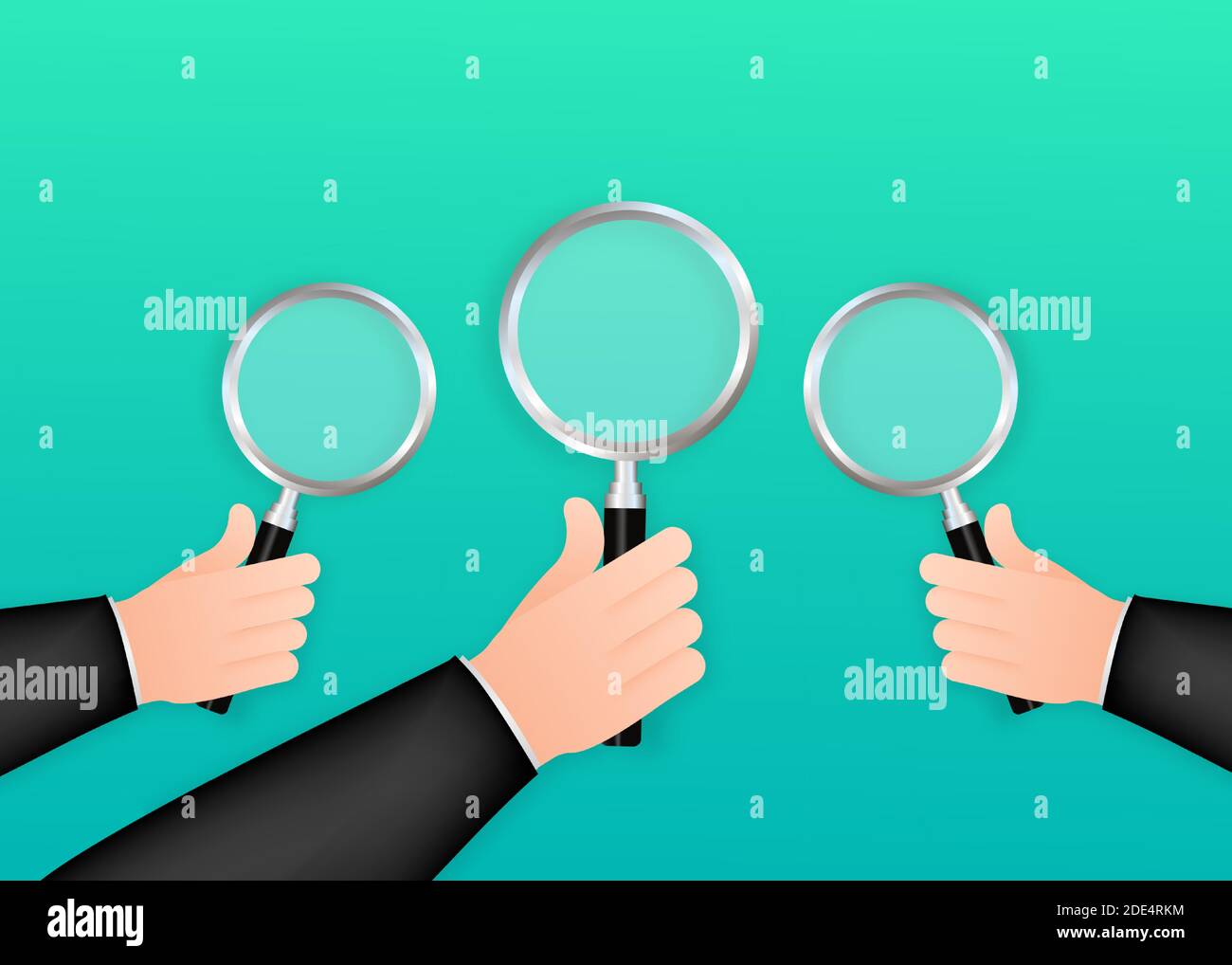 Magnifying glass hand for web background design. Magnifying glass icon ...