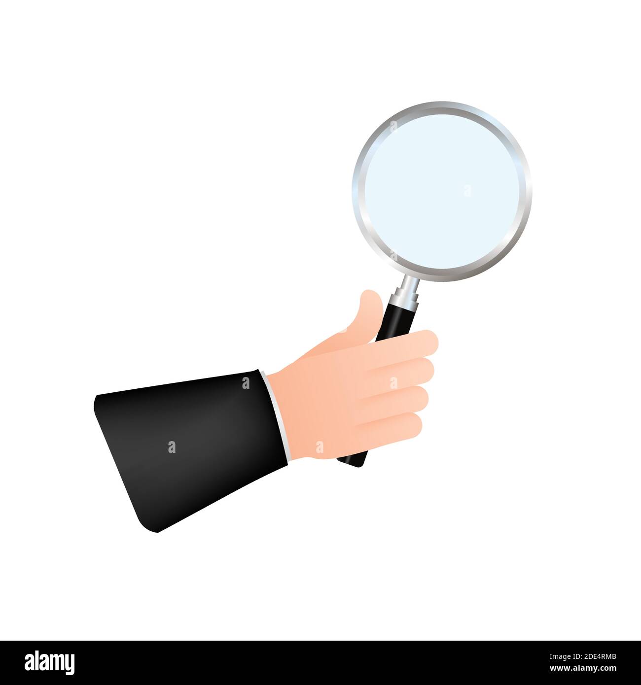 Magnifying glass hand for web background design. Magnifying glass icon ...