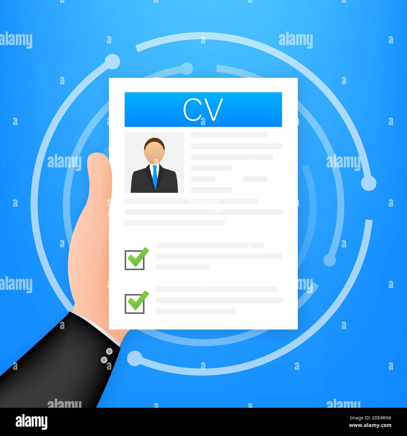 CV resume. Job interview concept. Writing a resume. Laptop with ...