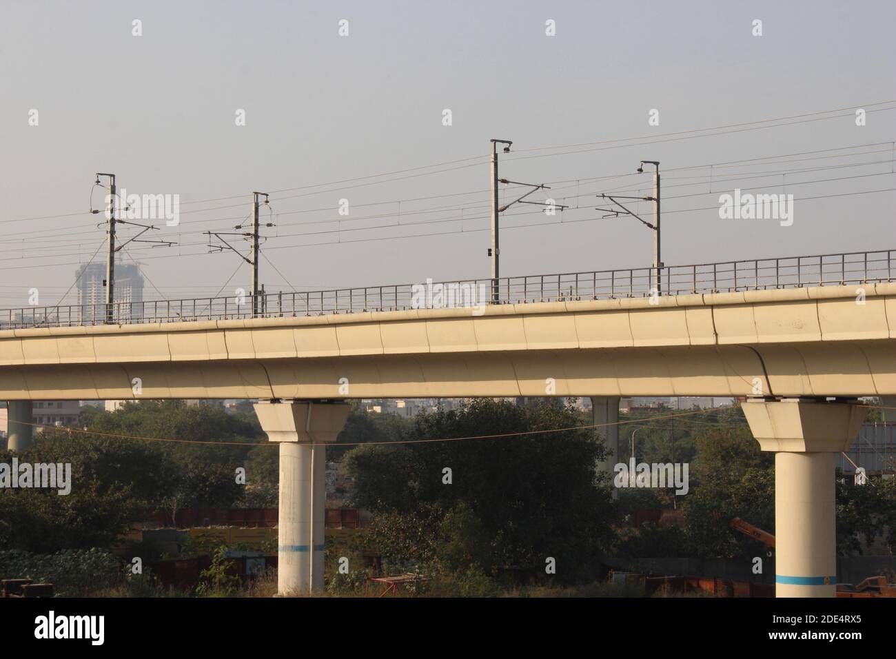 A picture of indian metro train bridge with selective focus Stock Photo ...