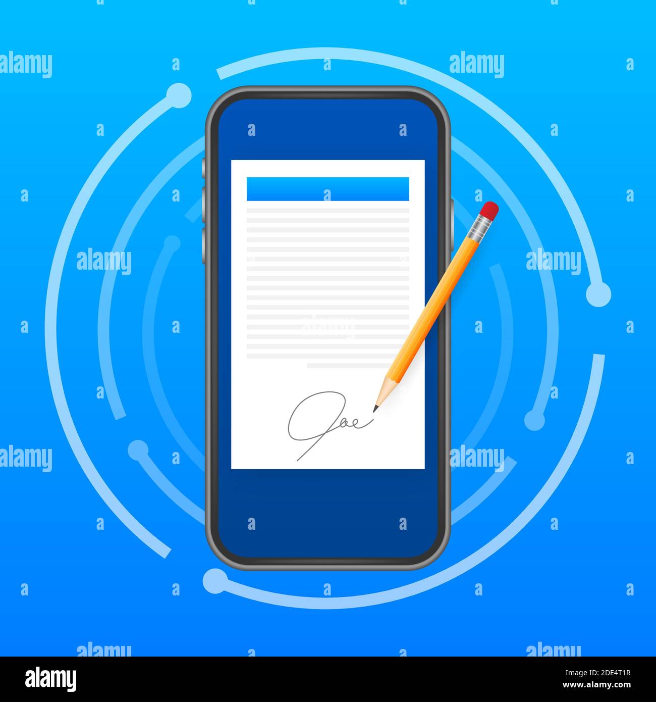 Digital document contract bill hi-res stock photography and images - Alamy