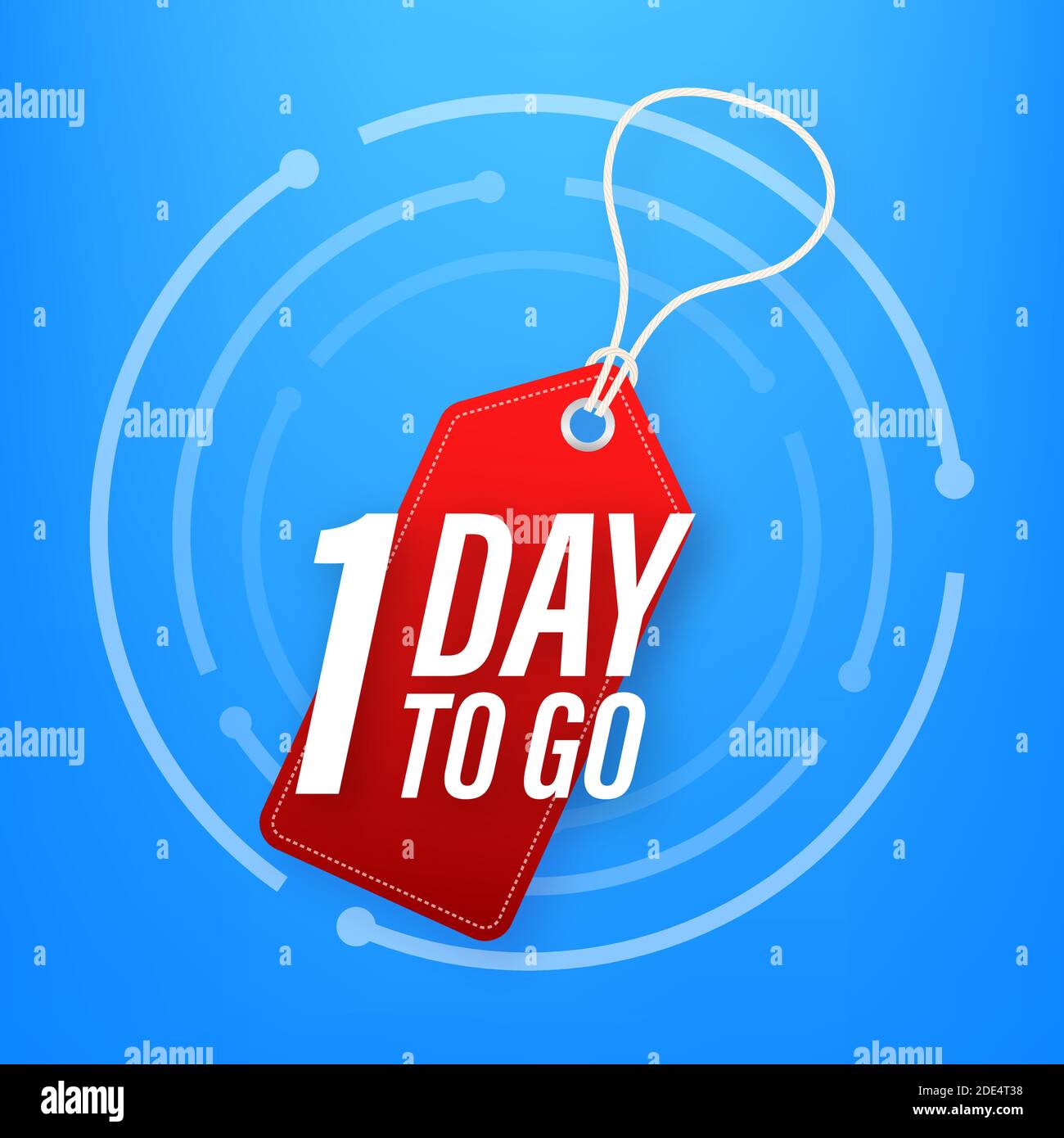 1 Day to go. Countdown timer. Clock icon. Time icon. Count time sale ...