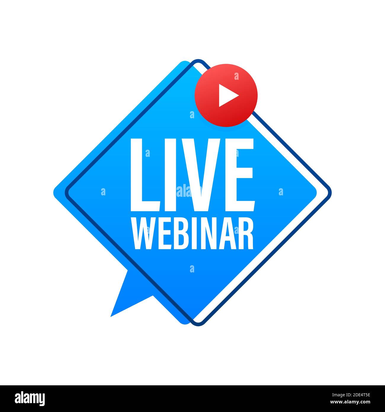Live Webinar Button, icon, stamp, logo. Vector illustration Stock ...