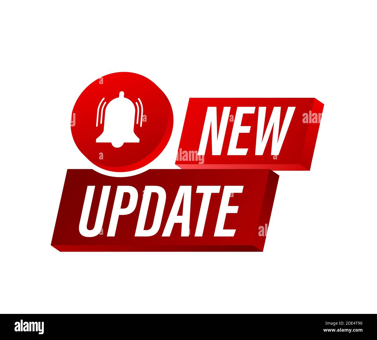 Red new update banner in modern style. Web design. Vector stock ... Red new update banner in modern style. Web design. Vector stock ...