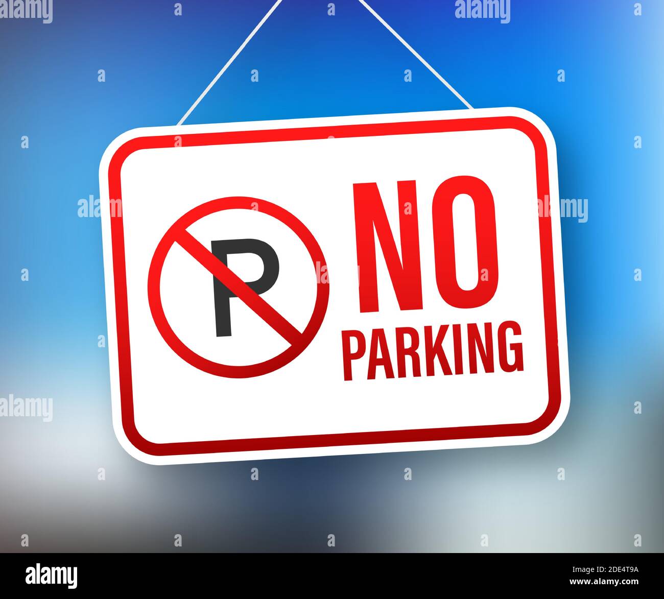 No parking on red background. Danger symbol. Warning attention sign ...