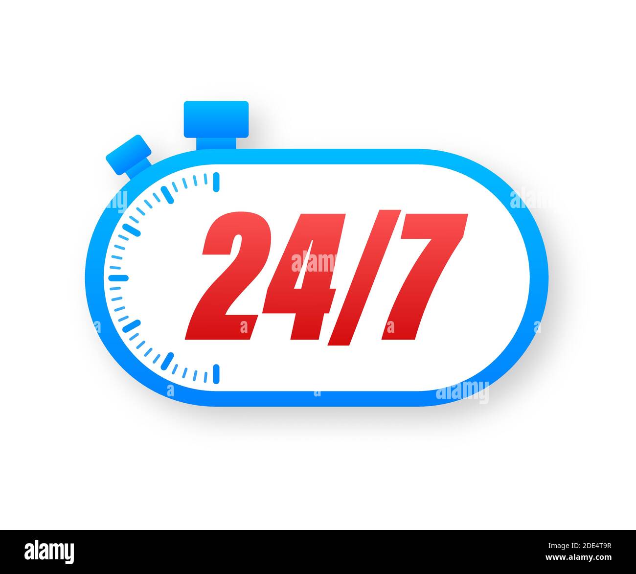 24-7 service concept. 24-7 open. Support service icon. Vector stock ...