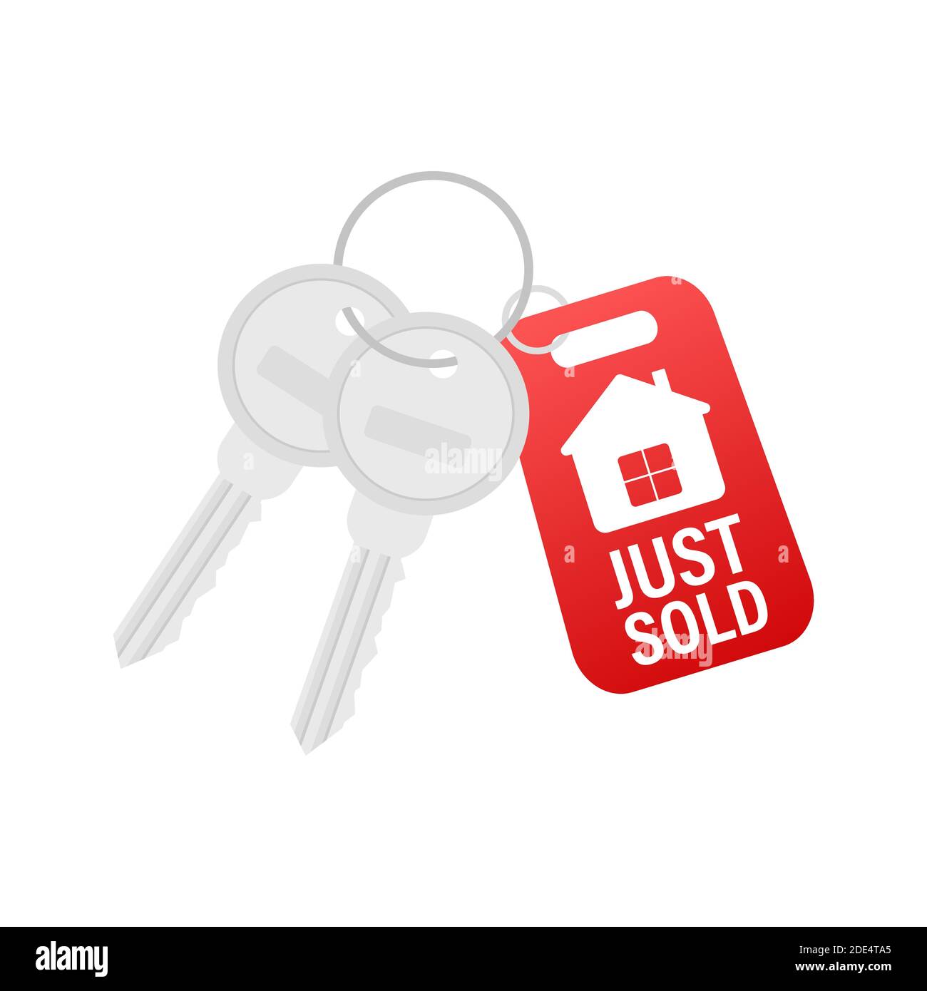 Just sold key on white background. Vector stock illustration Stock ...