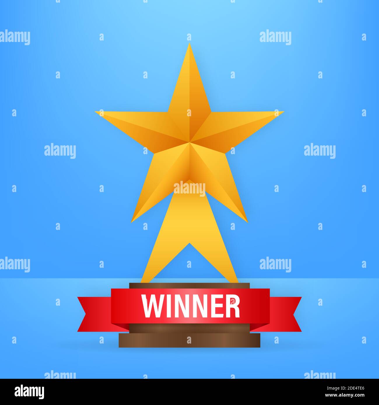 Winner cup banner. Congratulations. Triumph prize. Victory icon. Vector ...