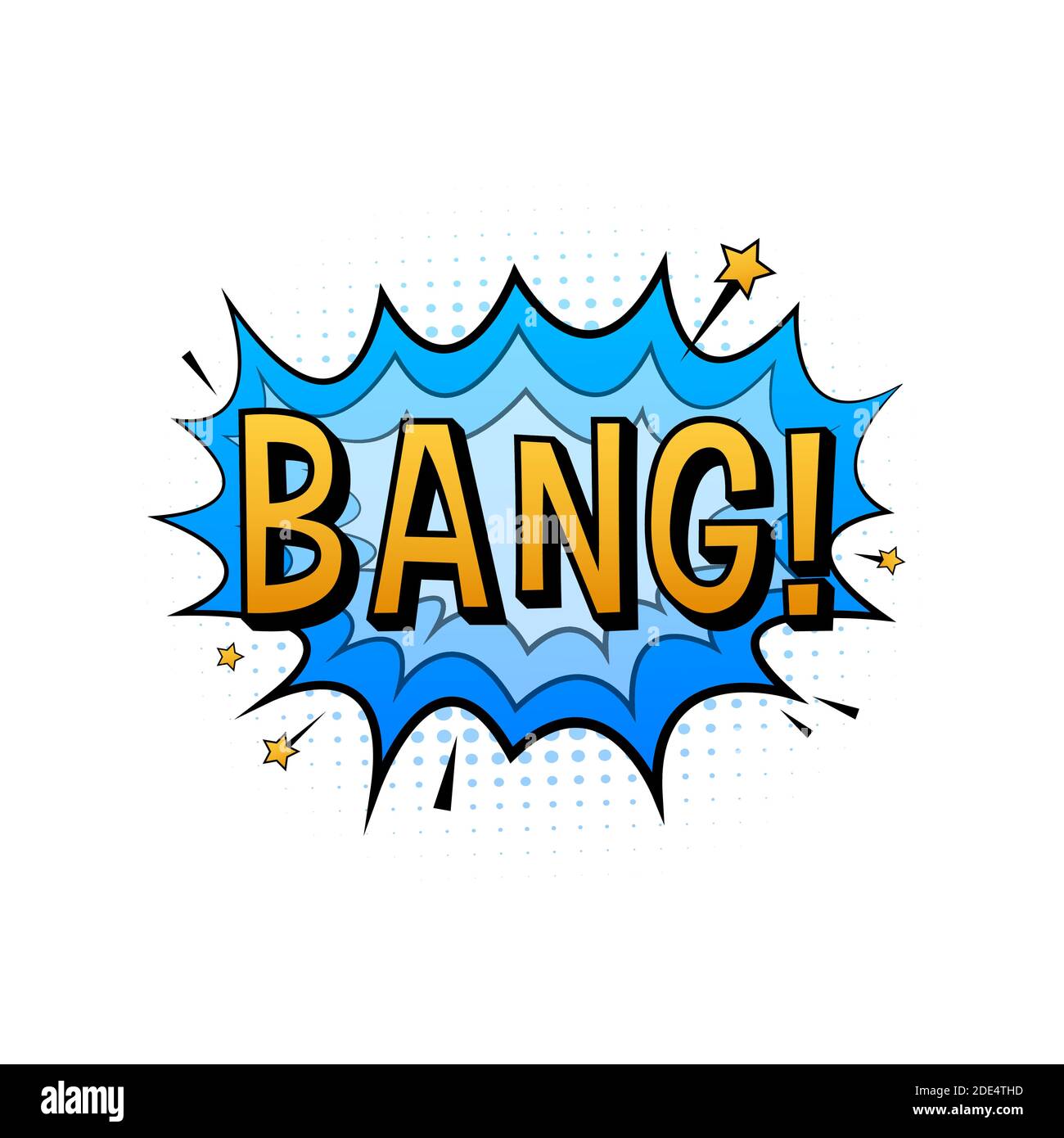 Comic speech bubbles with text Bang. Vintage cartoon illustration ...