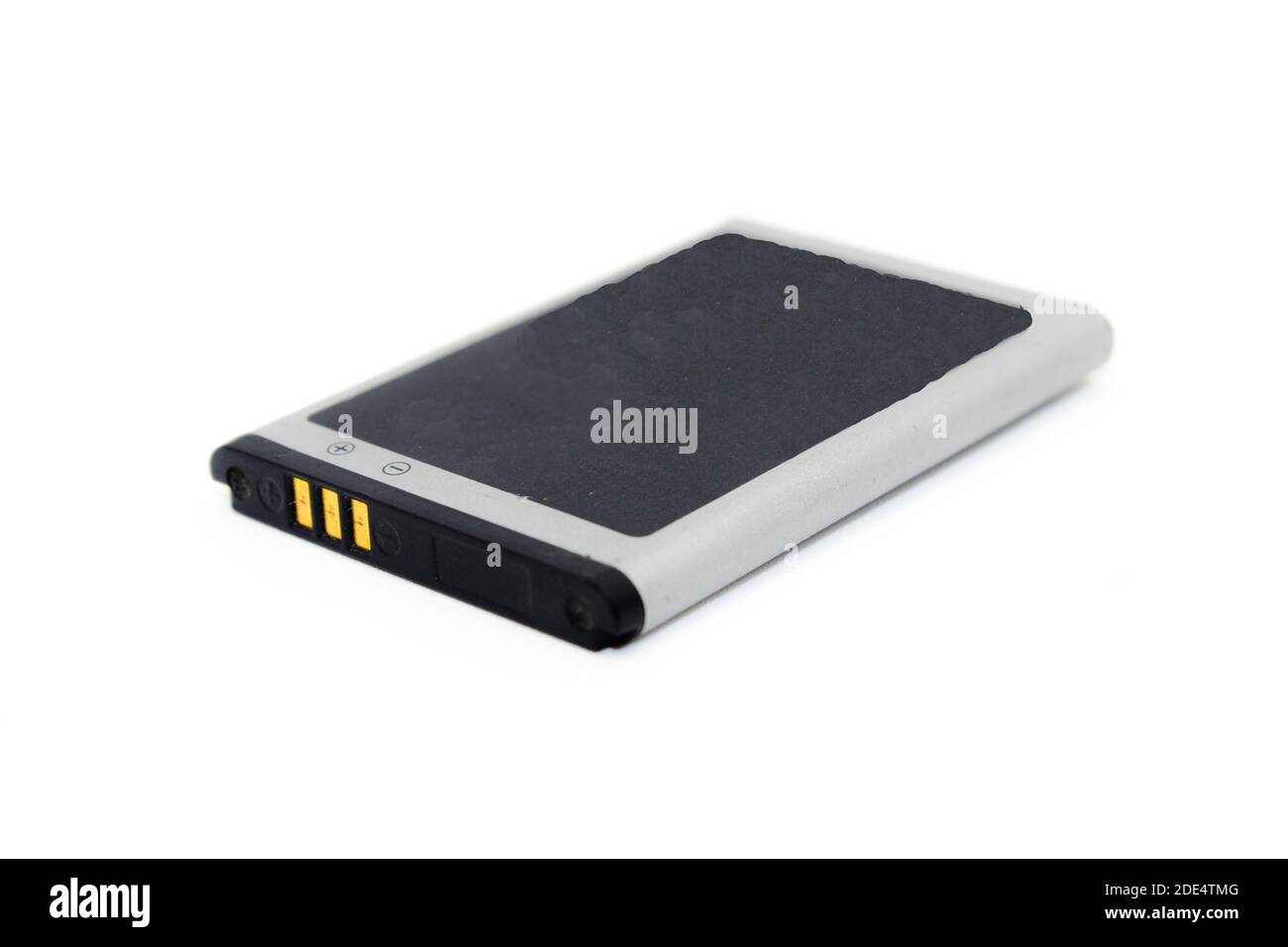 A picture of mobile battery isolated on white background Stock Photo ...