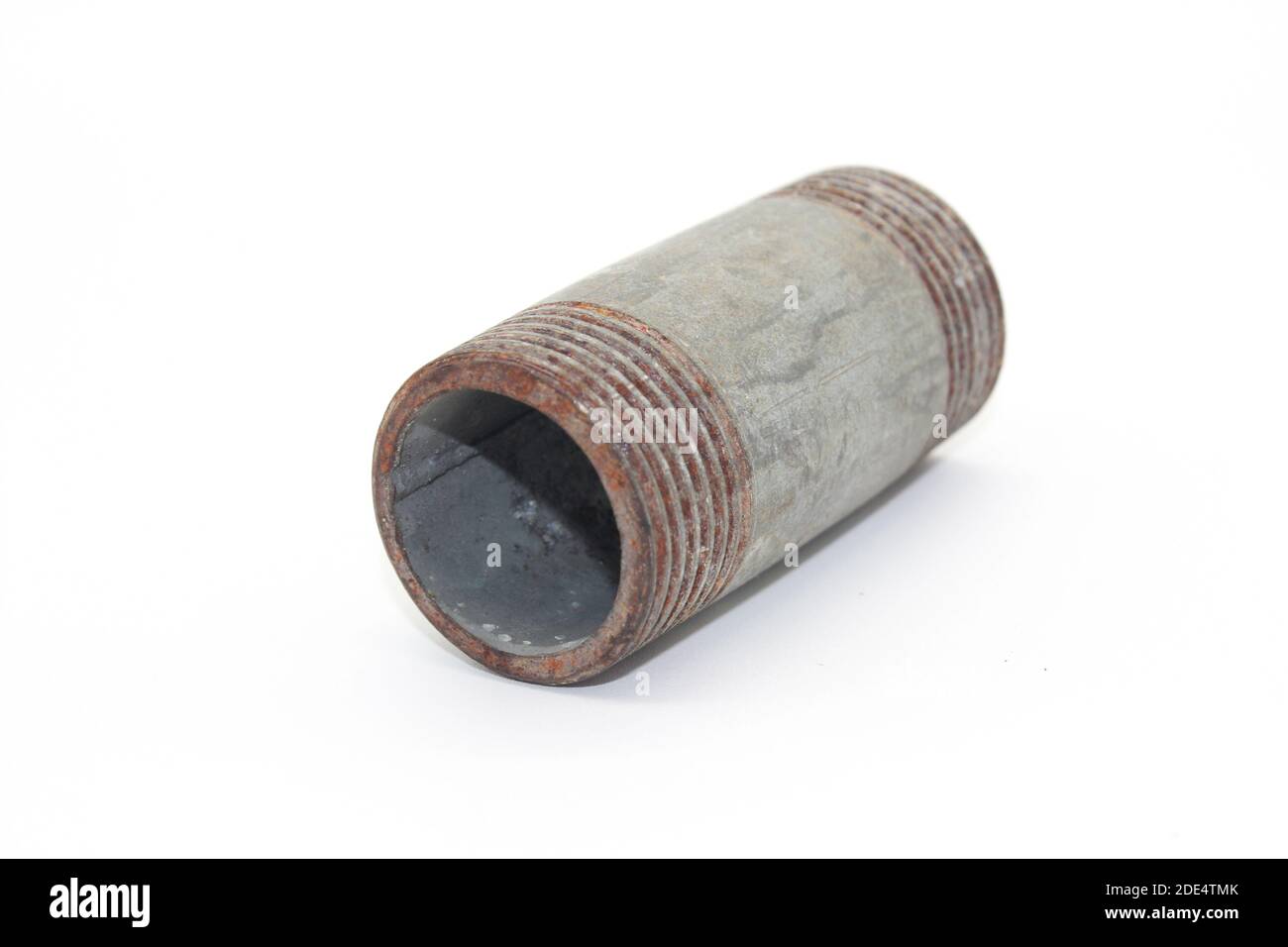 A picture of steel pipes isolated on white background Stock Photo - Alamy