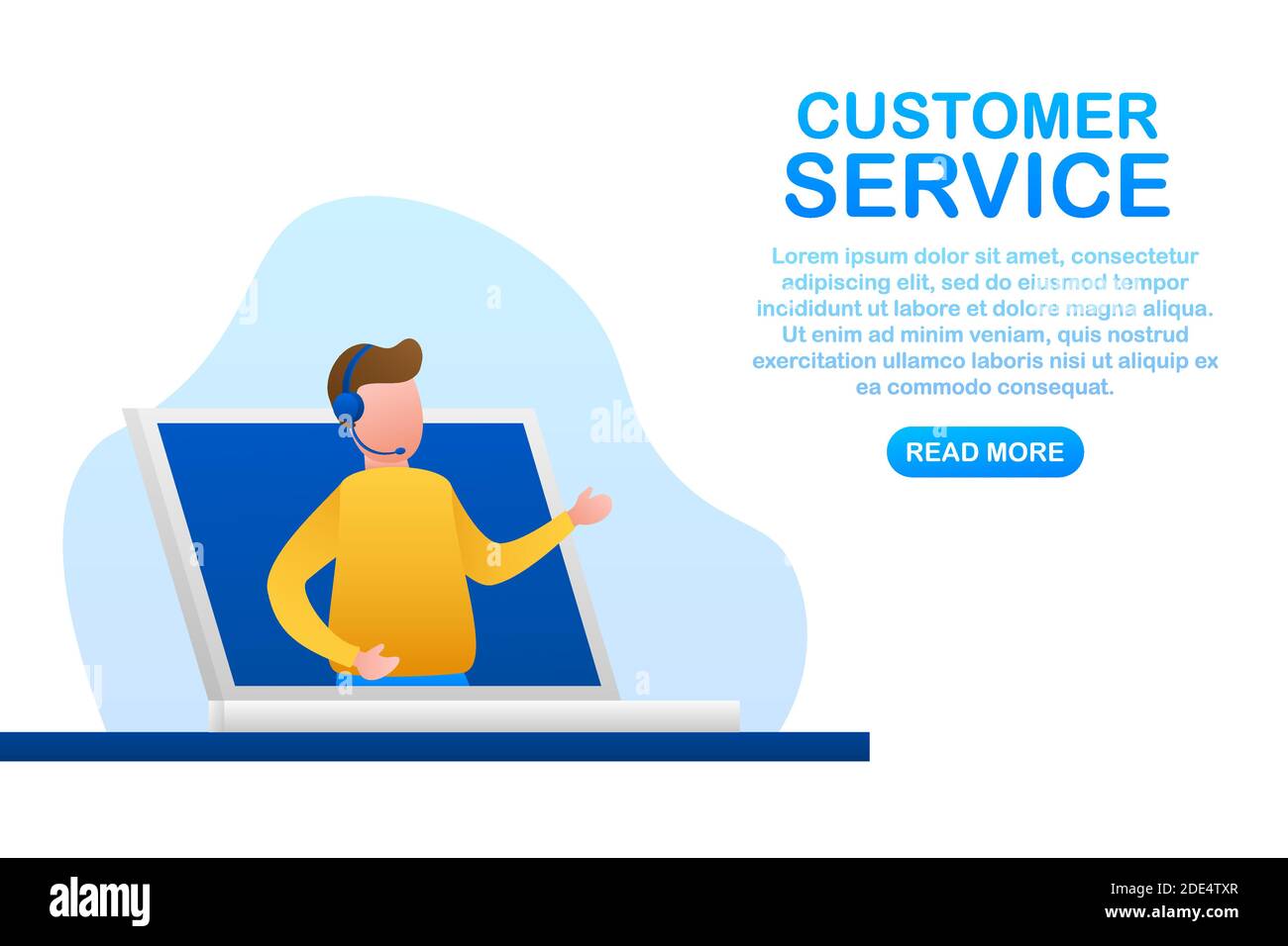 Customer service. Call center landing page. Online support center ...