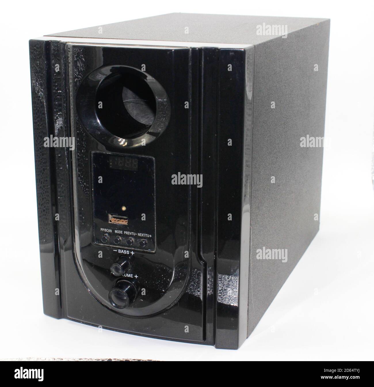 A picture of loud woofer box isolated on white background Stock Photo ...