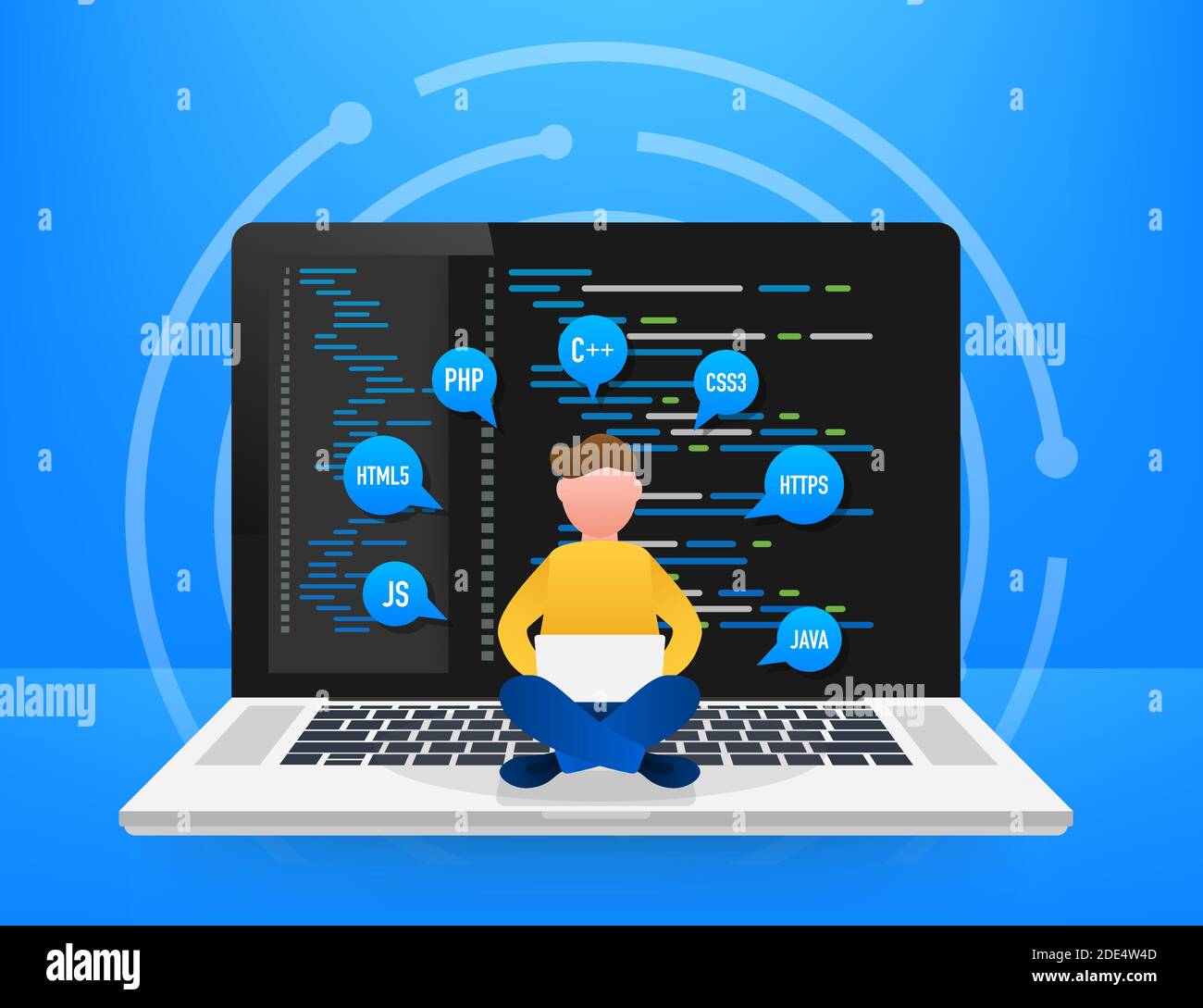 Digital Java Code Text Computer Software Coding Vector Concept Programming Coding Script Java